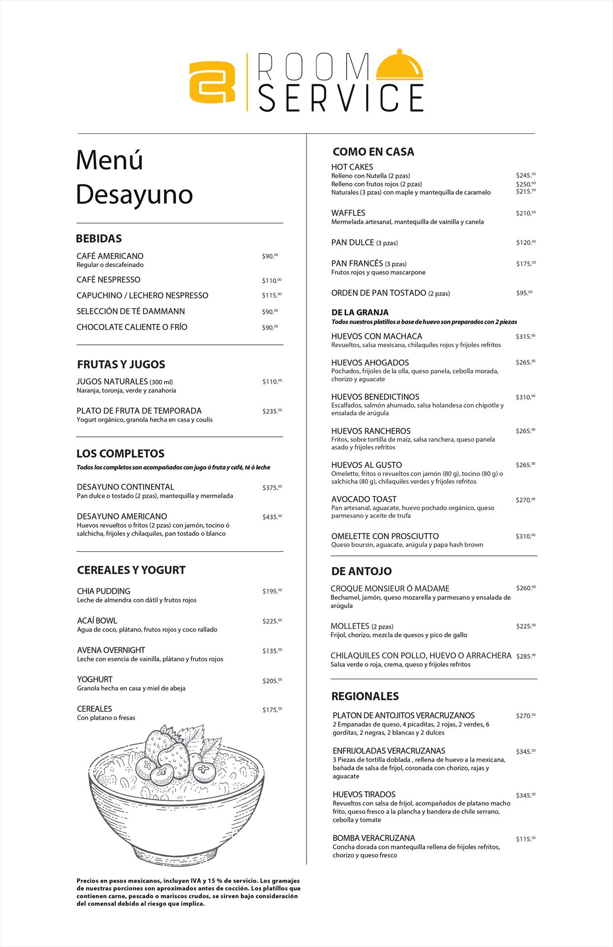 Menú de Punto de venta