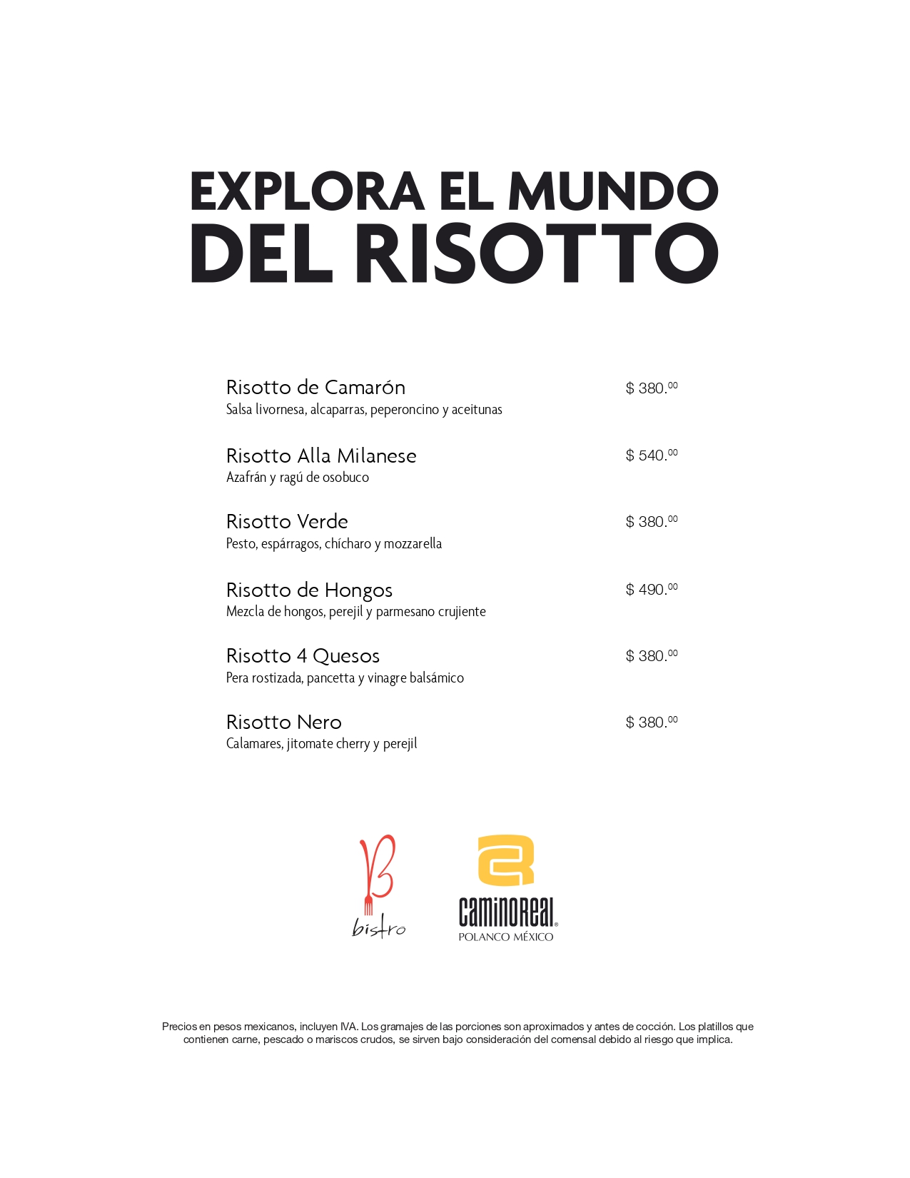 Menú de Punto de venta